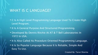 Introduction of c programming | PPTX