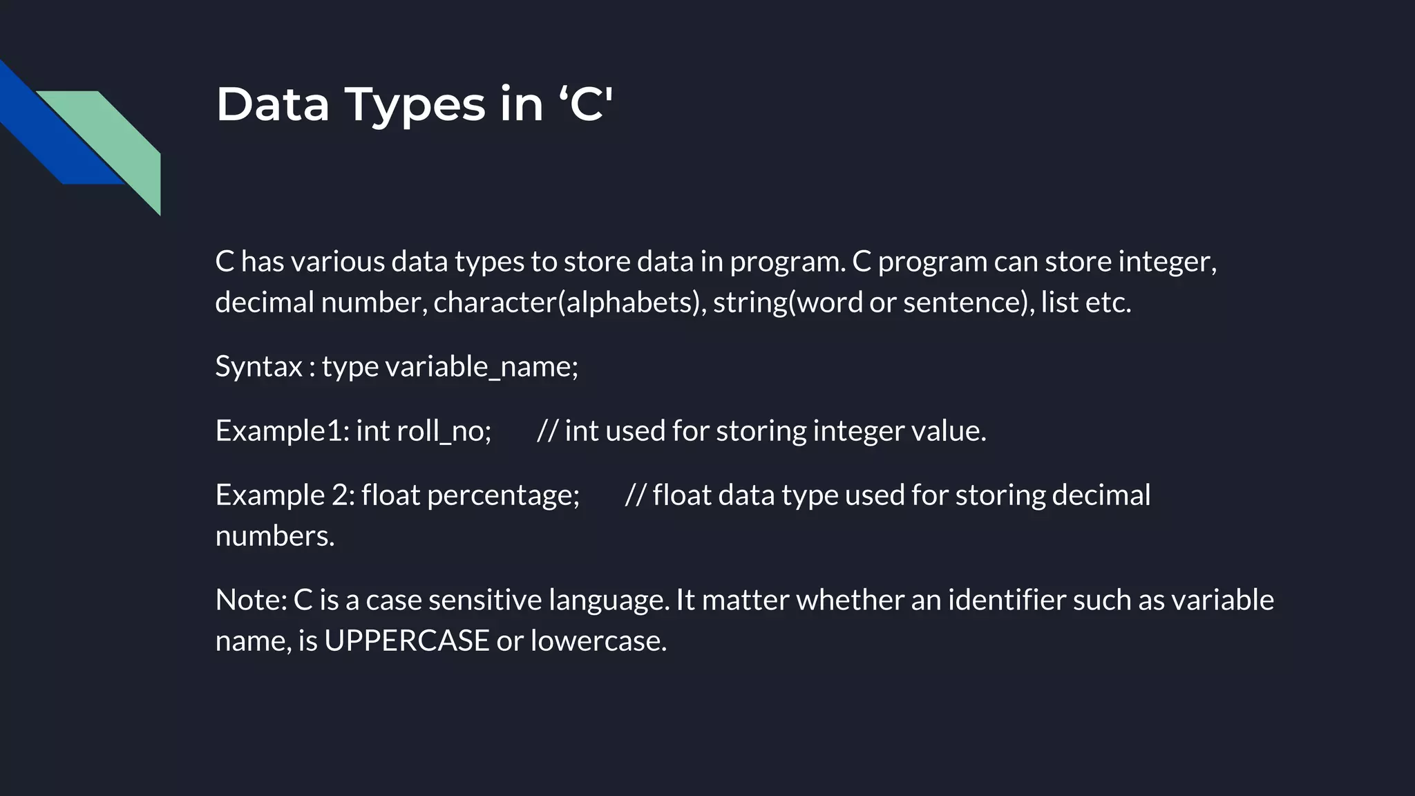 Basic of C Programming | 2022 Updated | By Shamsul H. Ansari | PPTX