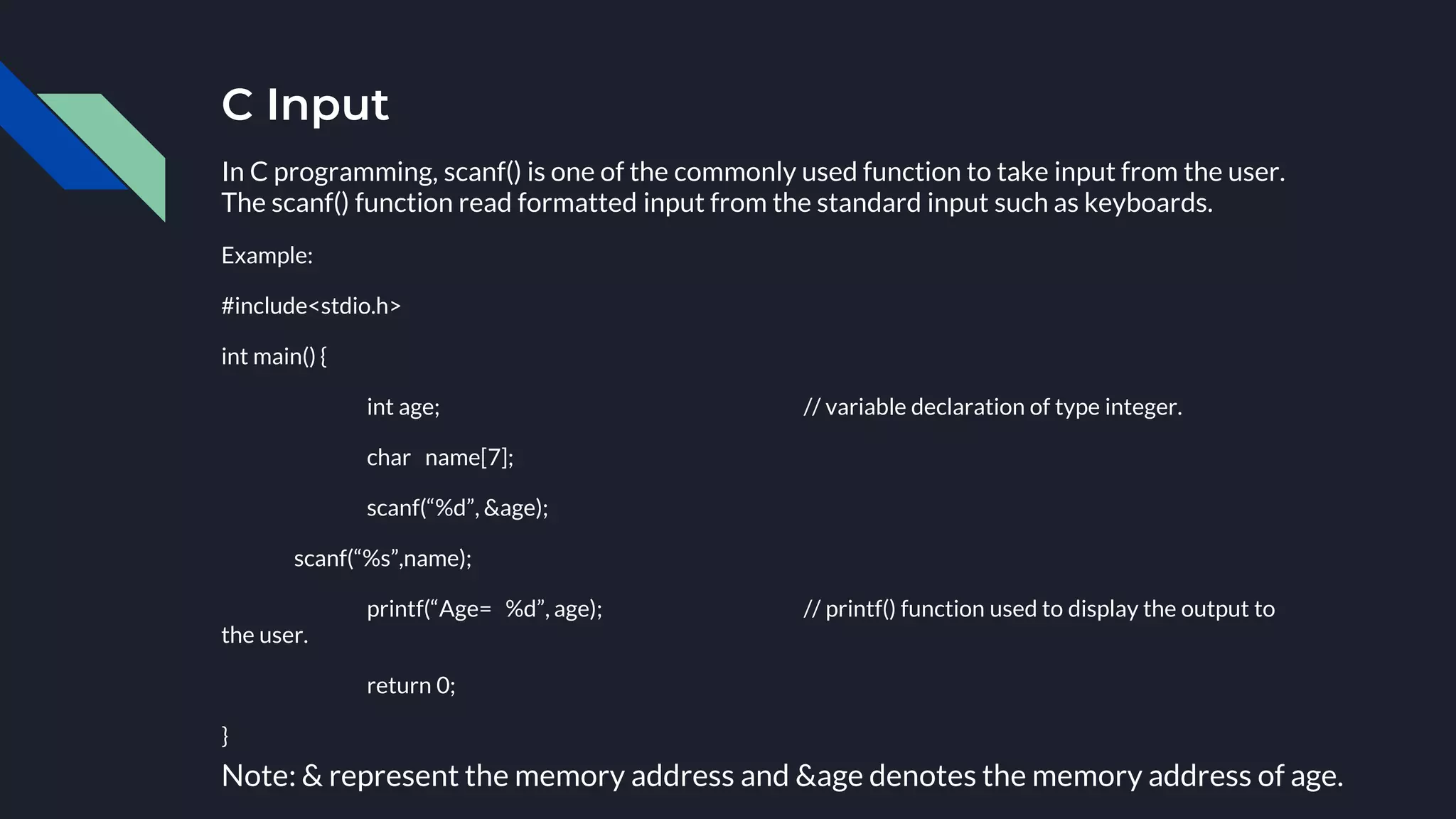 Basic of C Programming | 2022 Updated | By Shamsul H. Ansari | PPTX