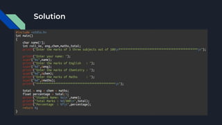 Basic of C Programming | 2022 Updated | By Shamsul H. Ansari | PPTX