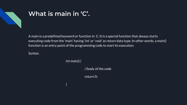 Basic of C Programming | 2022 Updated | By Shamsul H. Ansari | PPTX