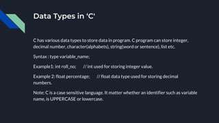 Basic of C Programming | 2022 Updated | By Shamsul H. Ansari | PPTX