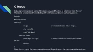 Basic of C Programming | 2022 Updated | By Shamsul H. Ansari | PPTX