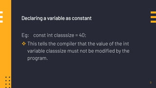 Basics of c programming cit r.sandhiya | PPT