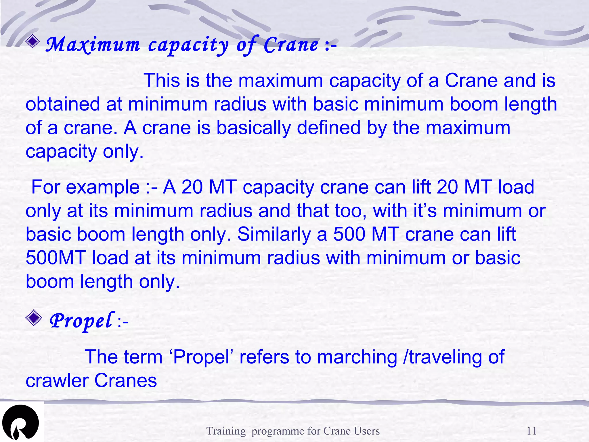 Basics of crane | PPT