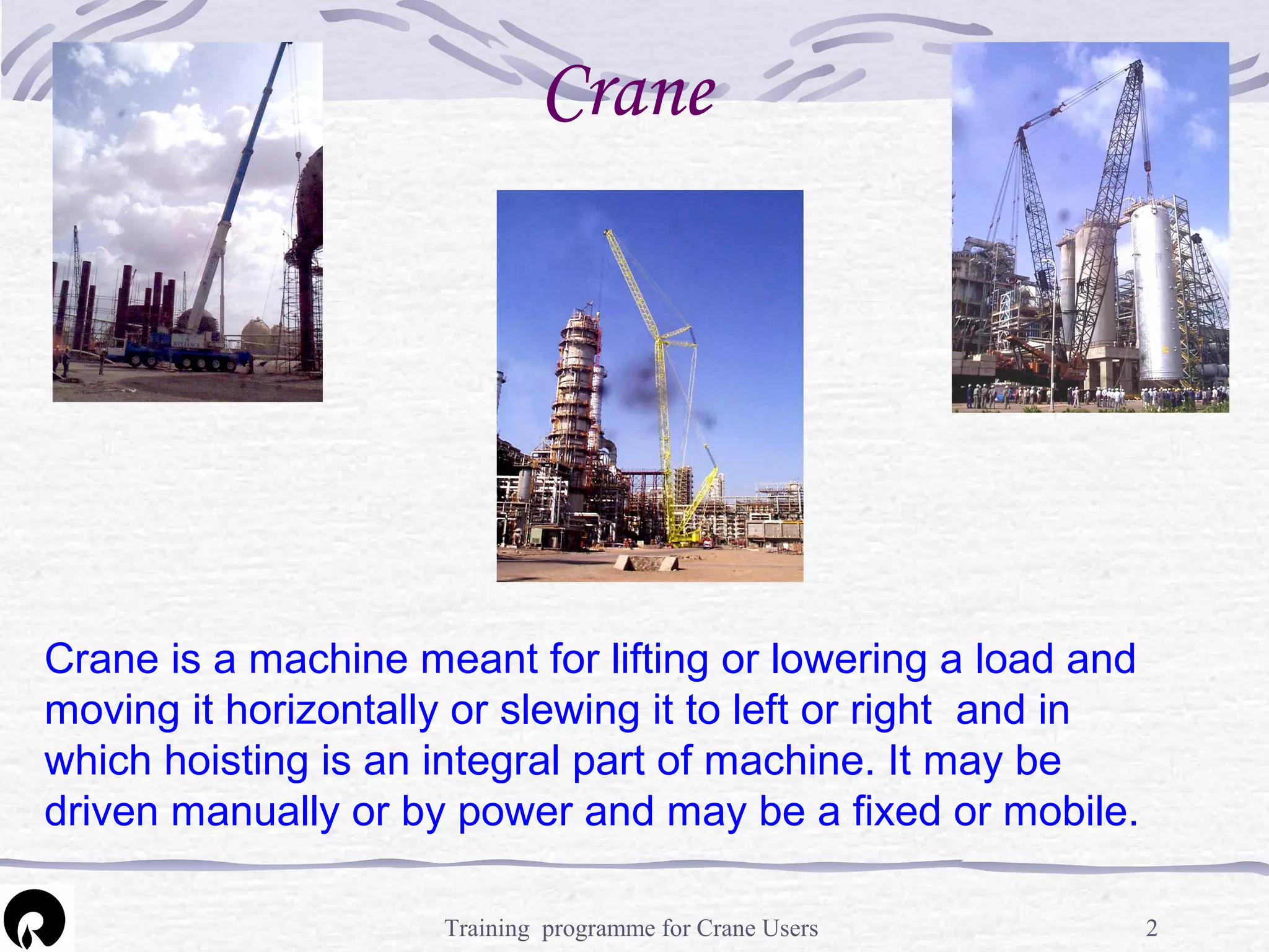 Basics of crane | PPT