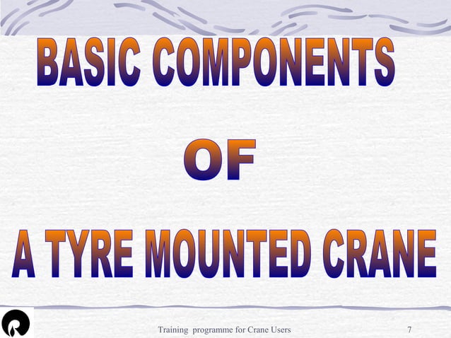 Basics of crane | PPT