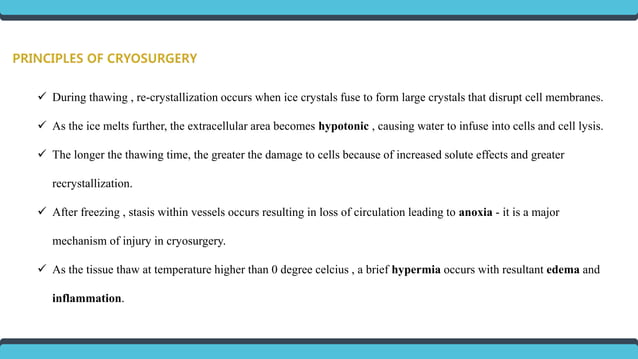 Basics of cryosurgery | PPTX