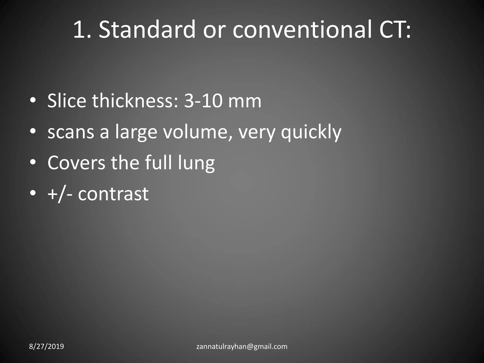 Basics of CT Chest | PPTX