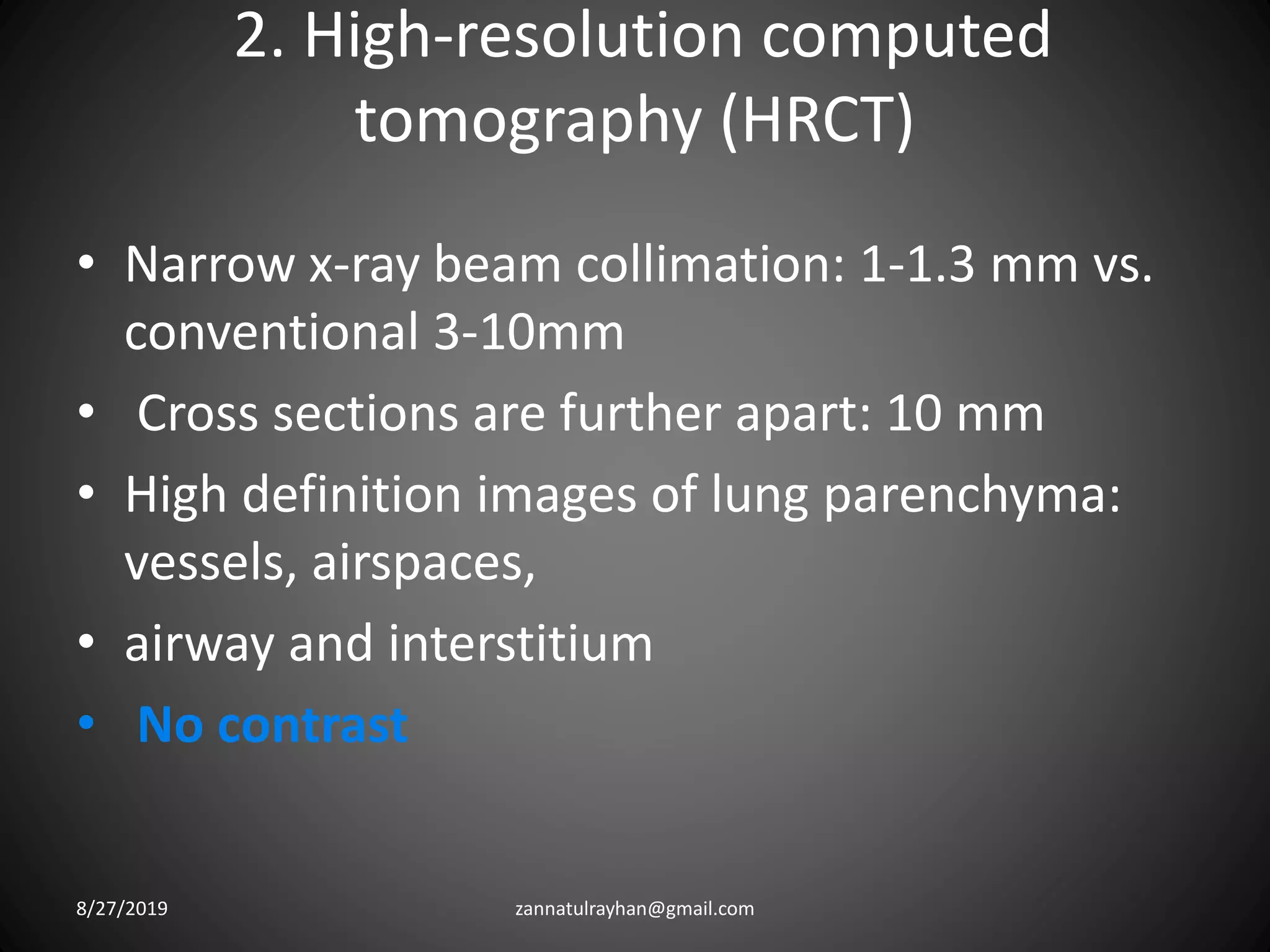 Basics of CT Chest | PPTX