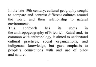 Basics of Cultural Geography | PDF