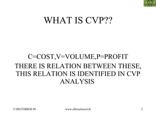 Basics Of Cvp Analysis In Financial Analysis | ODP | Business ...