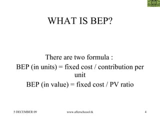 Basics Of Cvp Analysis In Financial Analysis | ODP | Business ...