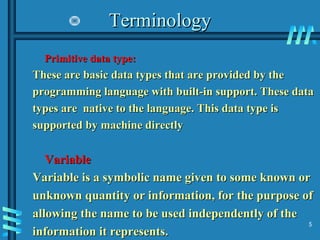 Basics of data structure | PPT
