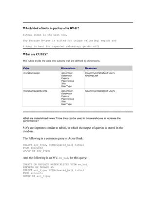 Basics+of+Datawarehousing | PDF