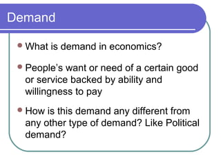 Basics of demand and supply | PPT