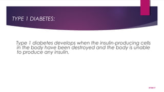 Basics of Diabetes and its management | PPT