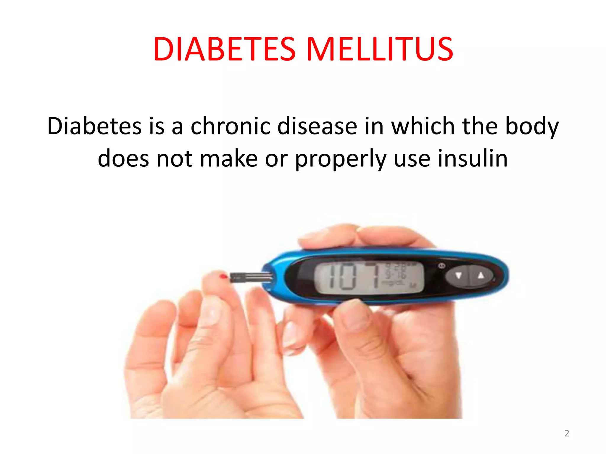 Basics of diabetes mellitus by dr.qurban hussain | PPTX