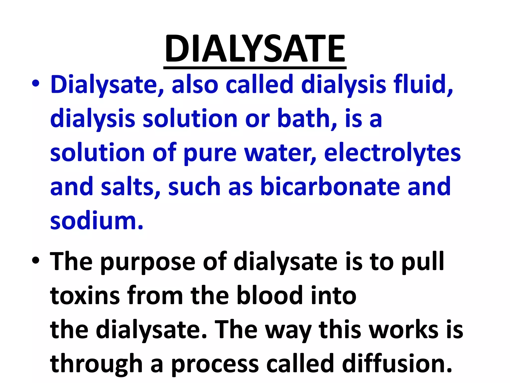 BASICS OF DIALYSIS | PPTX