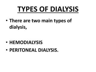 BASICS OF DIALYSIS | PPTX