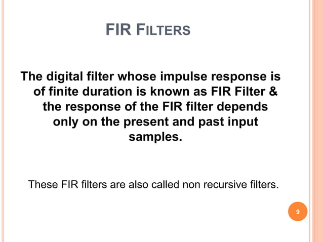 Basics of digital filters | PPT