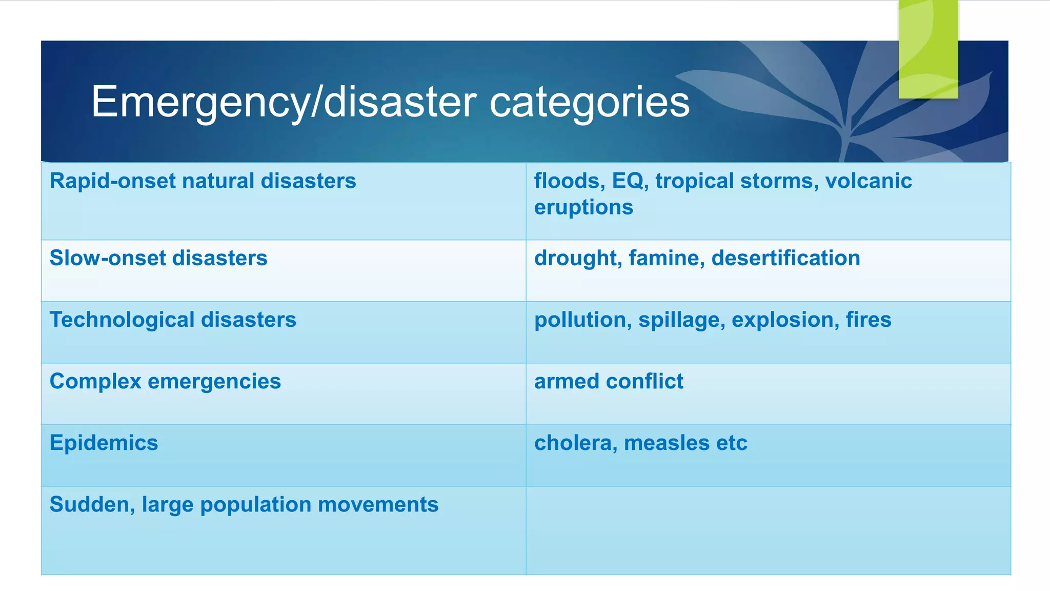 Basics of disaster risk management | PPTX