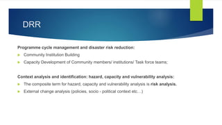 Basics of disaster risk management | PPTX