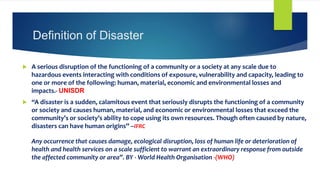 Basics of disaster risk management | PPTX