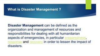 Basics of disaster risk management | PPTX