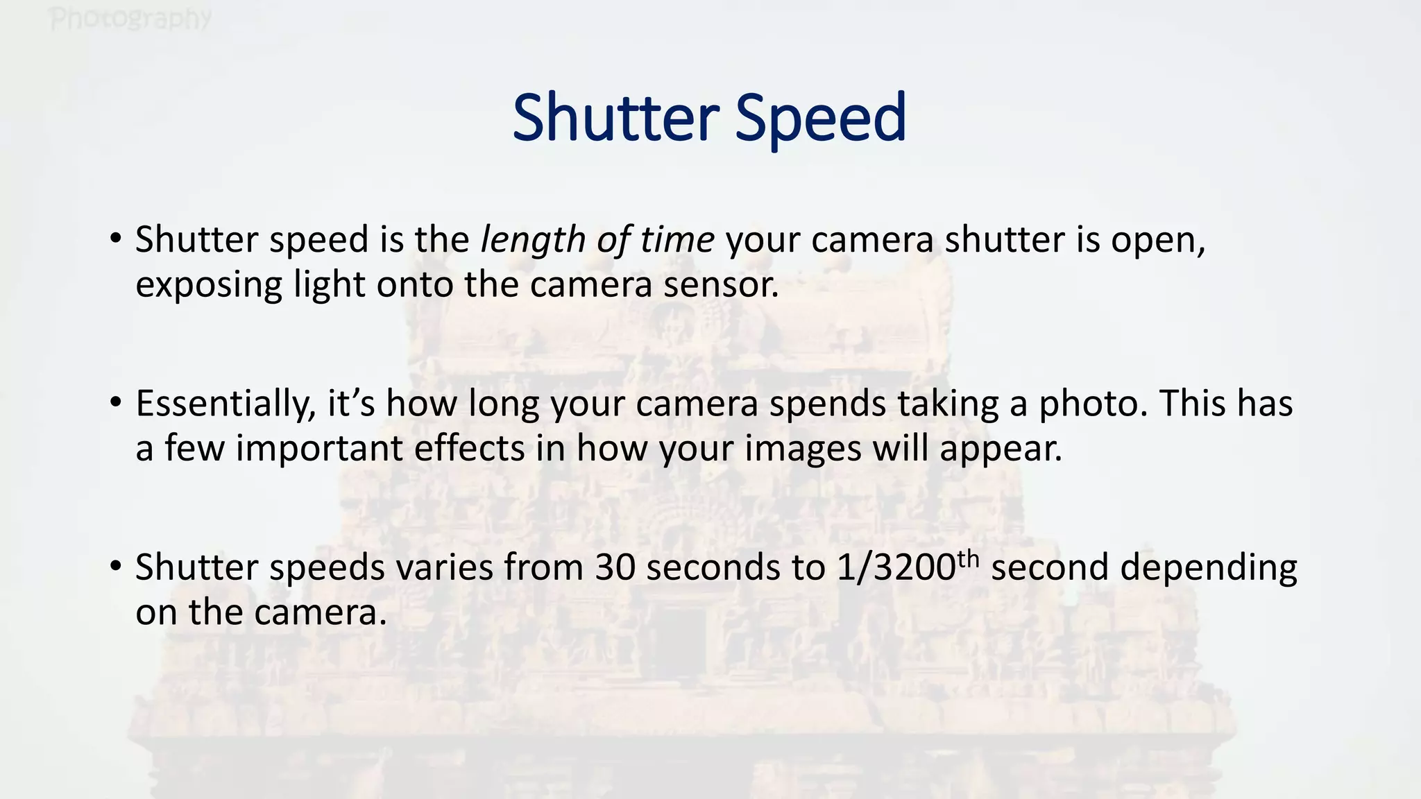 Basics of dslr photgraphy | PPT