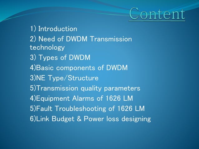 Basics of DWDM Technology | PPTX | Computer Networking | Computing