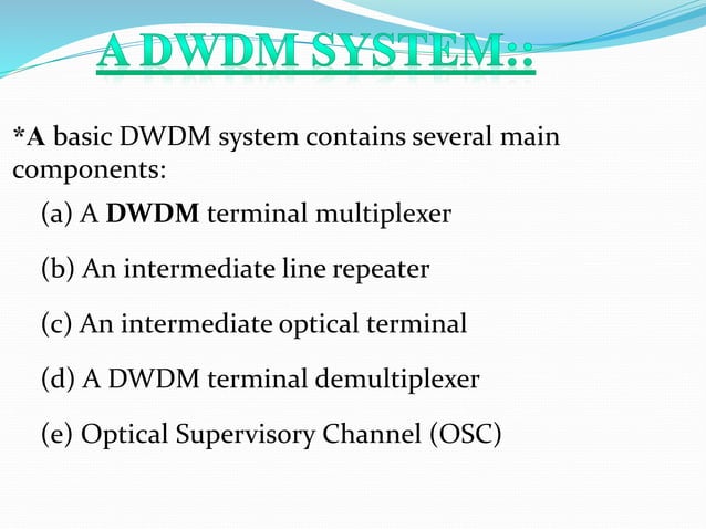 Basics of DWDM Technology | PPTX | Computer Networking | Computing