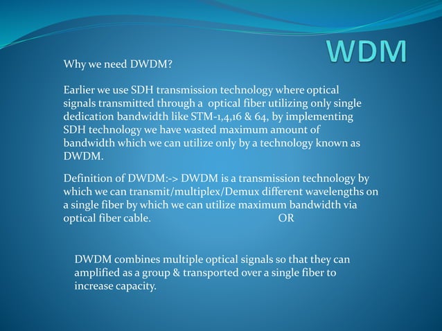 Basics of DWDM Technology | PPTX | Computer Networking | Computing