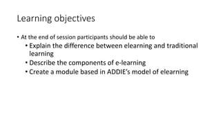Basics of e learning | PPT