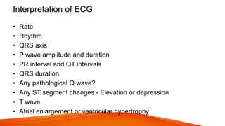 Basics of ecg | PPTX