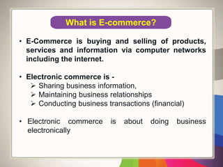 Basics of ecommerce part1 | PPT