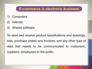 Basics of ecommerce part1 | PPTX