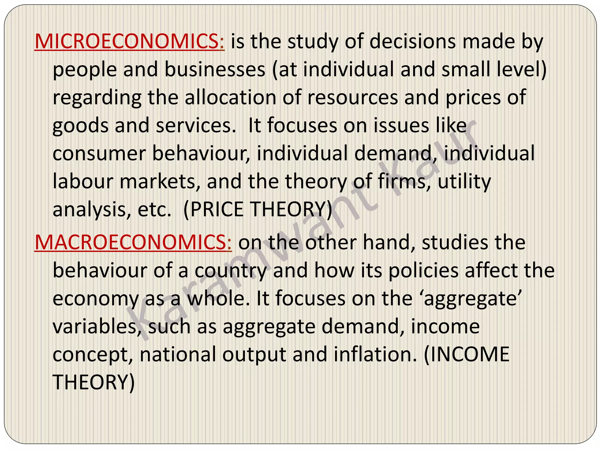 Basics of economics | PPTX