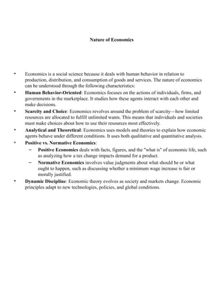 Basics of economics with Examples and case studies | PPTX