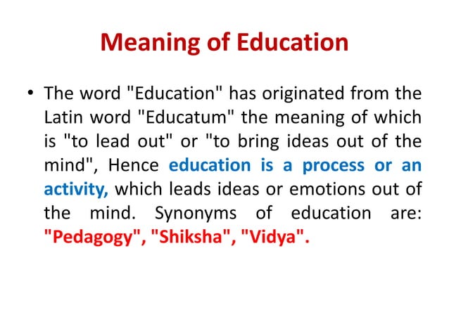 Basics of education | PPT