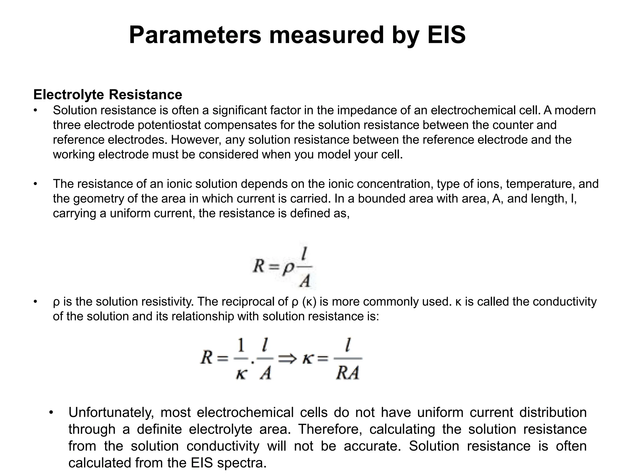 Basics of Electrochemical Impedance Spectroscopy | PPTX