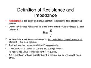 Basics of Electrochemical Impedance Spectroscopy | PPTX