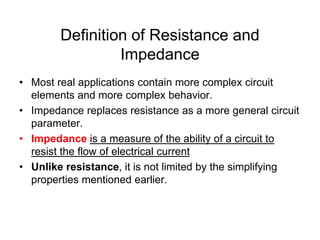 Basics of Electrochemical Impedance Spectroscopy | PPTX