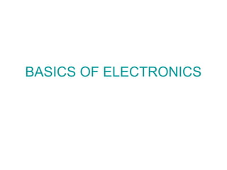 Basics of electronics | PPT | Consumer Electronics | Technology & Computing