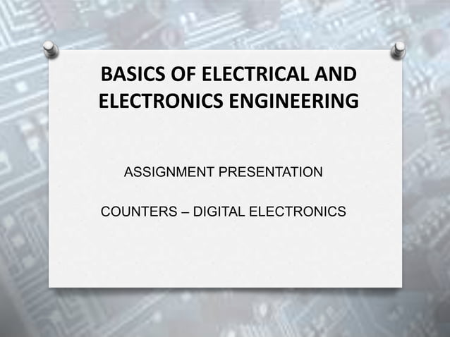 Digital Electronics - Counters | PPTX