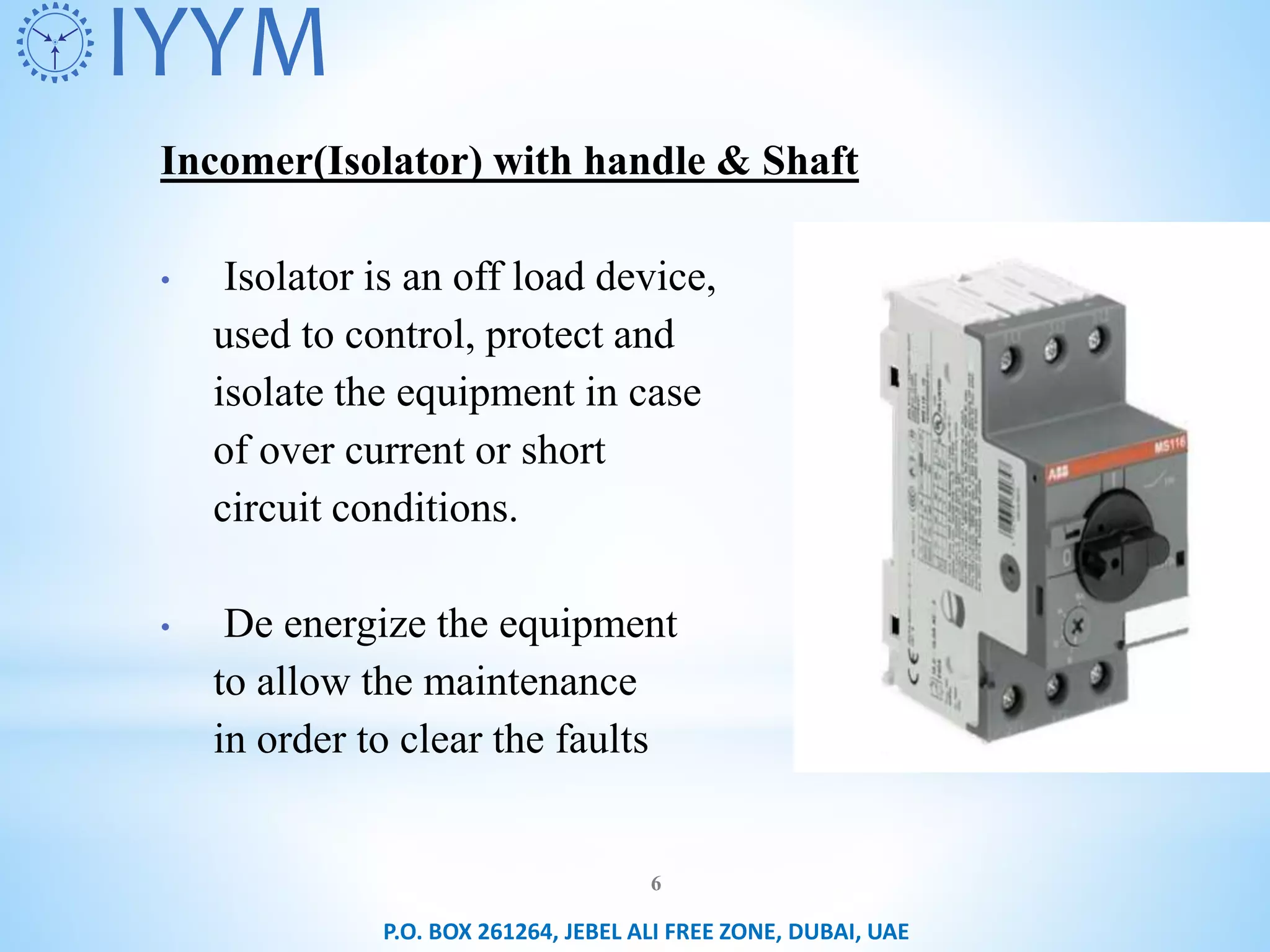 Basics of electrical control panel | PPTX