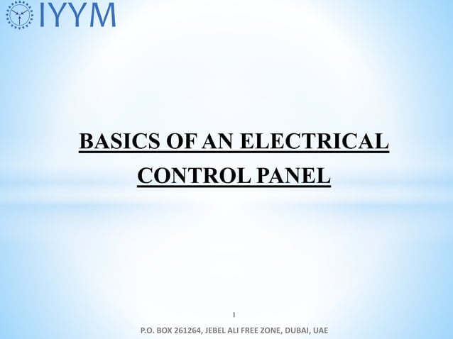 Basics of electrical control panel | PPTX | Home Appliances | Home & Garden