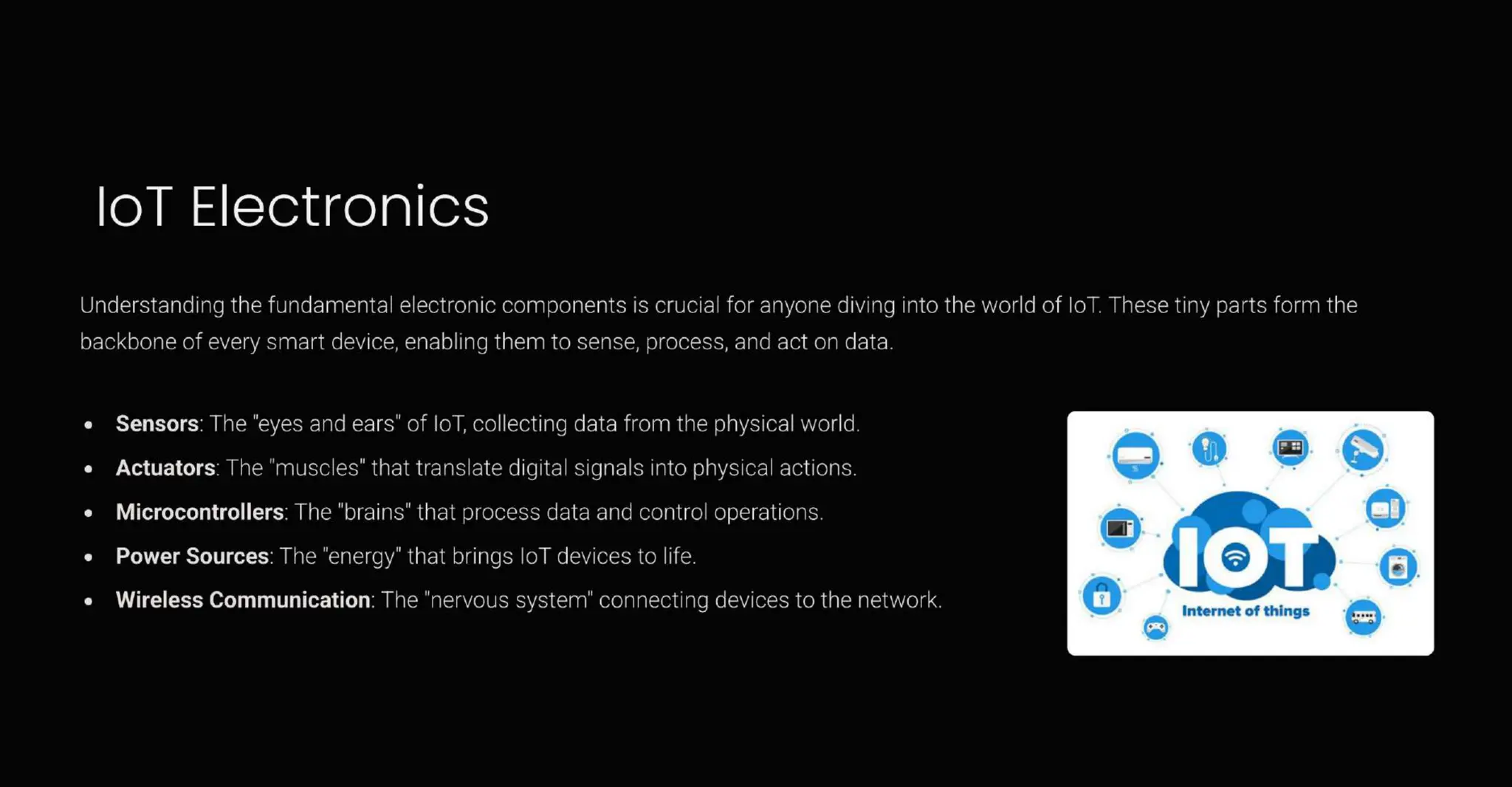 Basics of Electronics for IOT(actuators ,microcontroller etc..) | PDF