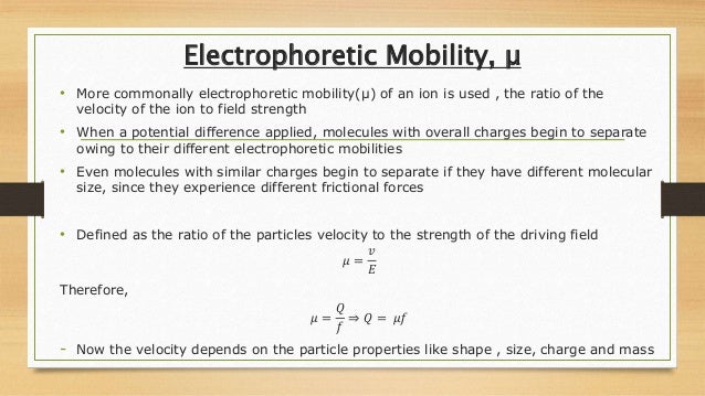 Basics of electrophoresis