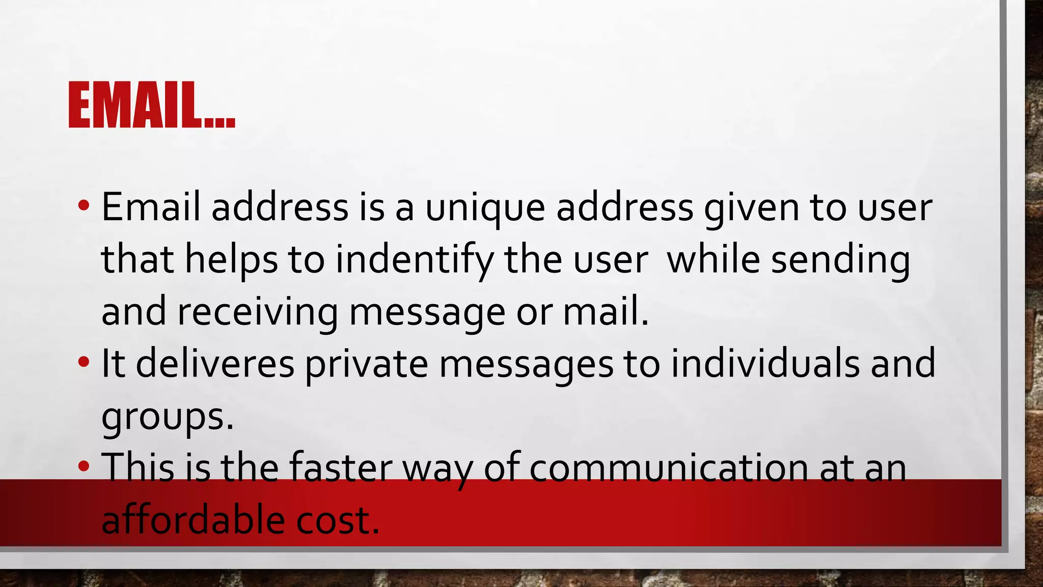 Basics of email | PPTX